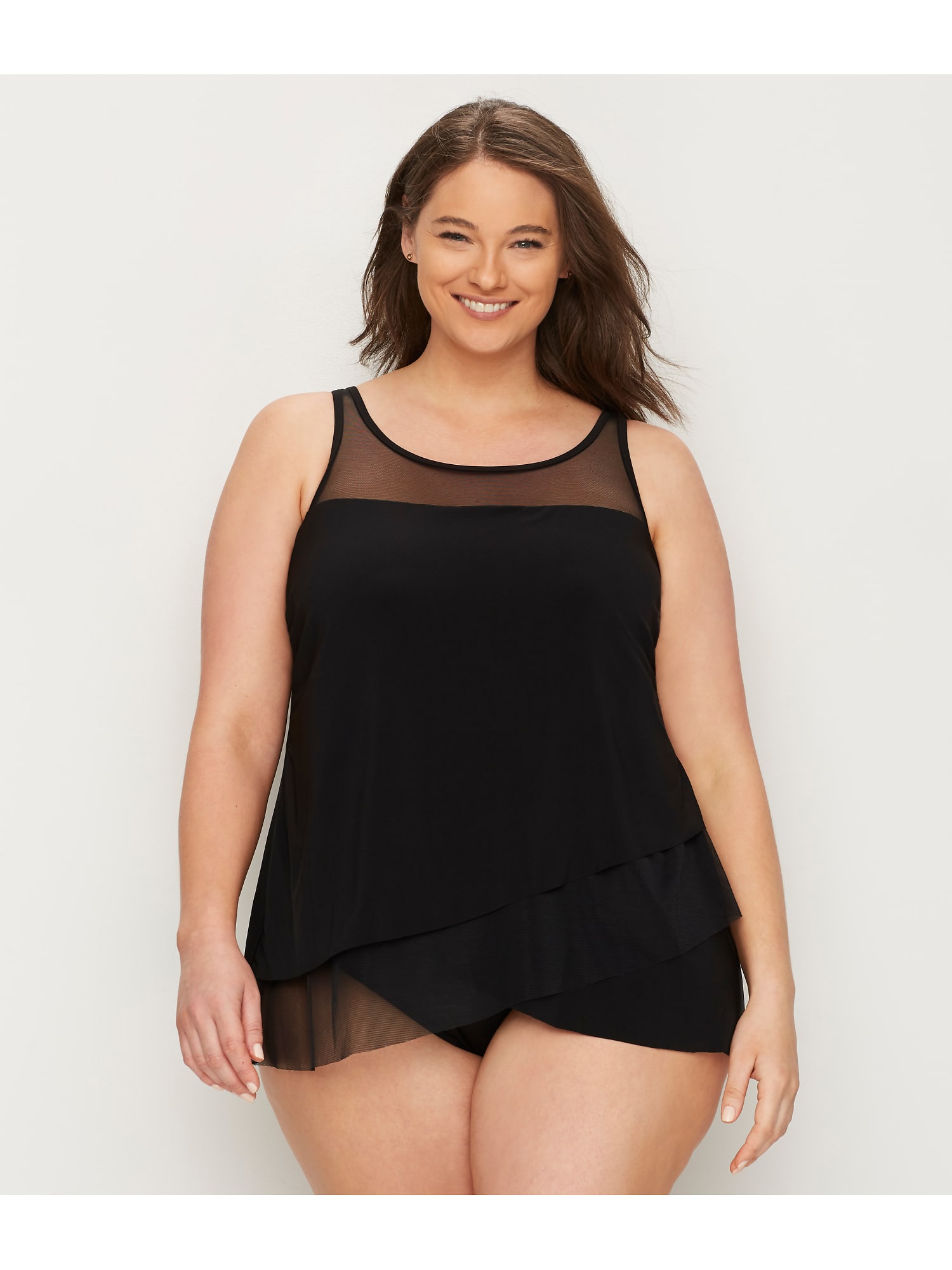 Miraclesuit Plus Size Illusionists Mirage Underwire Tankini Top Women